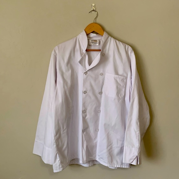 Jackets & Coats | Happy Chef White Chefs Jacketcoat Large | Poshmark